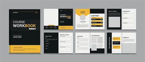 Course Workbook Design Template Course Workbook Layout A4 Size