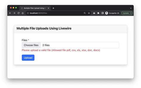 Handling Multiple File Uploads In Laravel With Livewire Programming