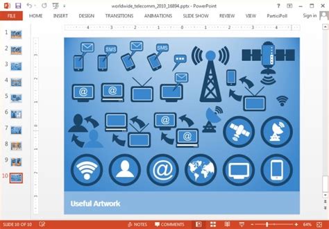 Animated Telecom And Communication Powerpoint Templates
