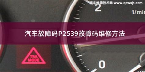 P2539故障码什么问题 P2539故障码维修方法 汽车维修技术网
