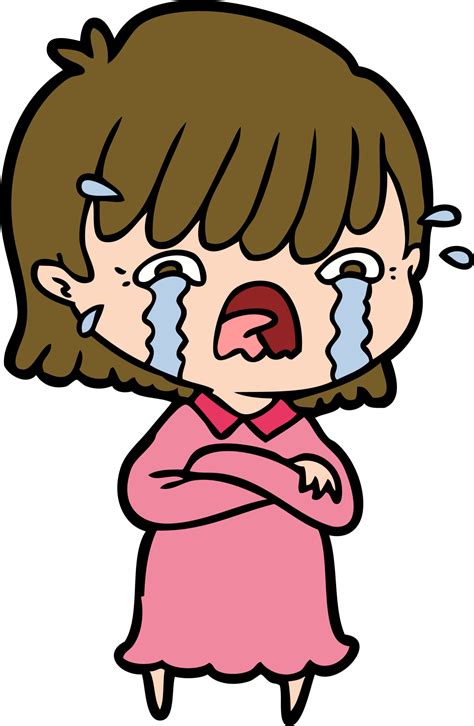Cartoon Girl Crying Drawing 46878211 Png
