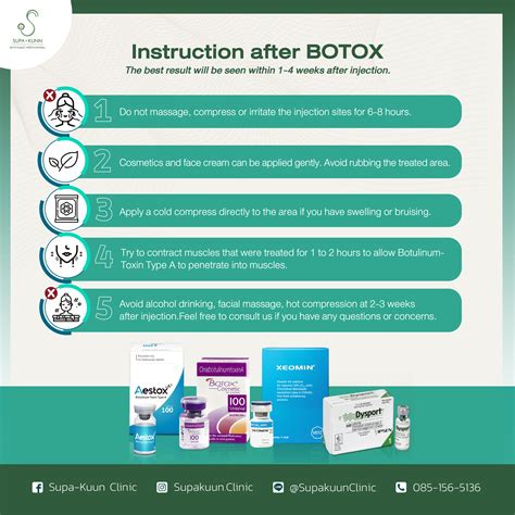 Instruction After Botox Supakunn Aesthetics And Anti Aging Clinic