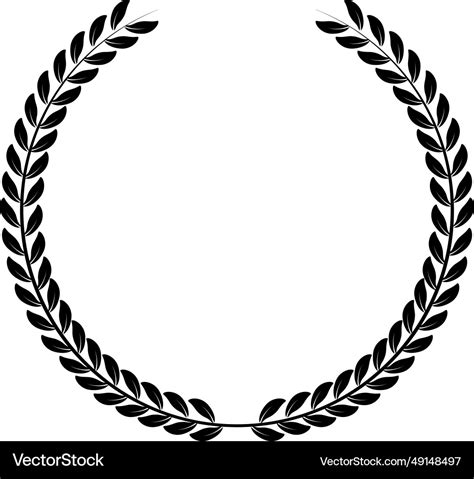 Concept Of Golden Laurel Wreath Isolated On White Vector Image
