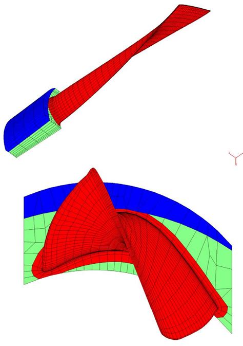 finite element method numerical model of the blade with one