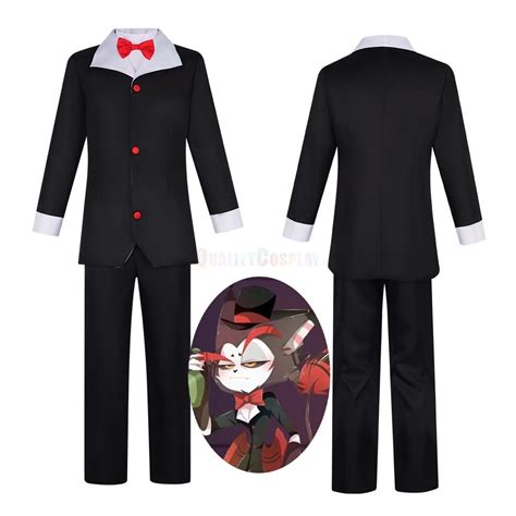 Halloween Male Costumes Hazbin Hotel Husk Cosplay Suit Hqcosplay