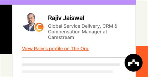 Rajiv Jaiswal Global Service Delivery Crm And Compensation Manager At