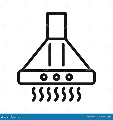 Extractor Hood Icon Vector Logo Outline 334047452