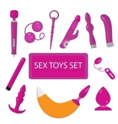Sex Shop Icons Cartoon Style Royalty Free Vector Image
