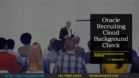 Oracle Recruiting Cloud Background Check