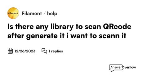 Is There Any Library To Scan Qrcode After Generate It I Want To Scann