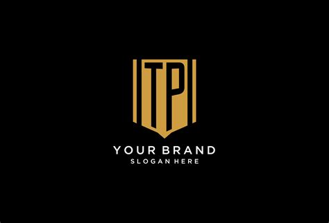 Tp Monogram Logo With Geometric Shield Icon Design 24305001 Vector Art At Vecteezy