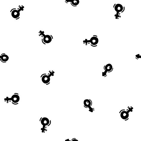 Sex Symbol Female And Male Sign Black White Seamless Pattern Black White Vector Art At