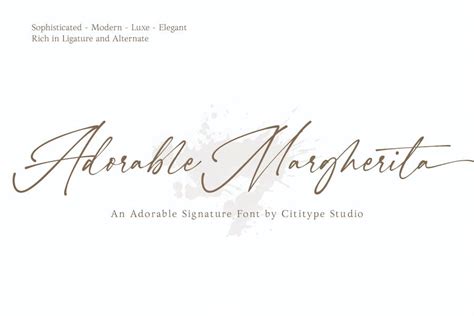 Очаровательная Маргарита красивый скриптовый шрифт Шрифты Envato Elements