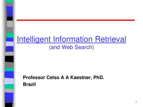 Ppt Intelligent Information Retrieval And Web Search Powerpoint