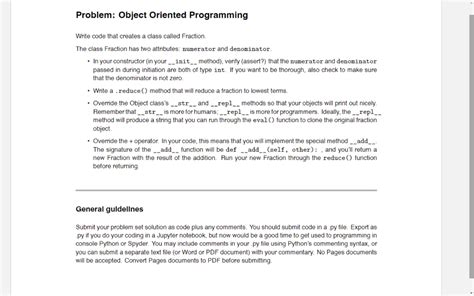 Solved Problem Object Oriented Programming Write Code That