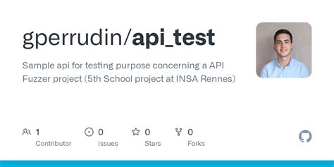 Github Gperrudinapitest Sample Api For Testing Purpose Concerning A Api Fuzzer Project 5th