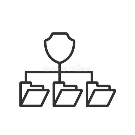 Security Data Folder Icon In Line Design Security Data Folder Protection Privacy