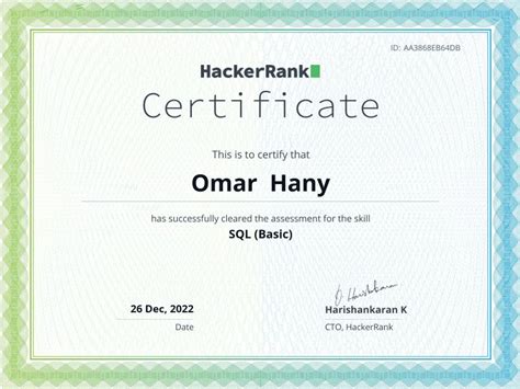 omar hany on linkedin sql hackerrank dataanalysis