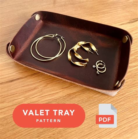 Leather Valet Tray Pattern Easy Beginners Leathercrafting Project