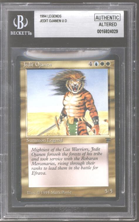 Magic The Gathering Legends Jedit Ojanen Bgs Aa Authentic Altered Da