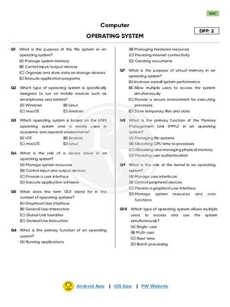 Operating System Dpp 02 English Pdf Operating System