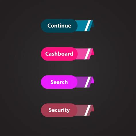 Premium Vector Colorful Web Button Design