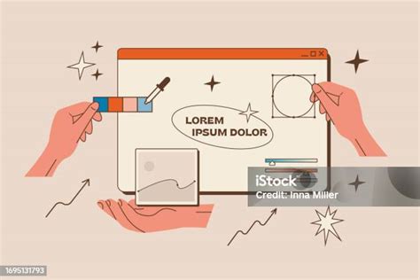 프로젝트를 진행하는 디자이너 일러스트레이터 팀 아트 스튜디오 팀워크 프로세스 그래픽 요소를 그리기 위한 컴퓨터 프로그램