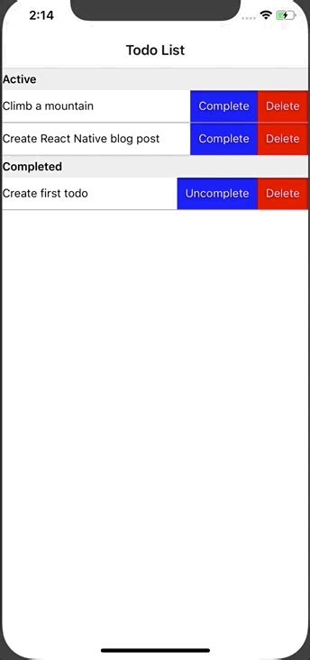 Todo In React Native Coding Hiking And Drinking Coffee