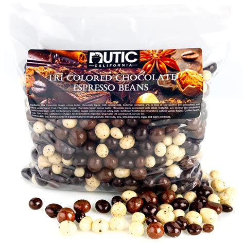 Gourmet Chocolate Covered Espresso Beans White Milk And