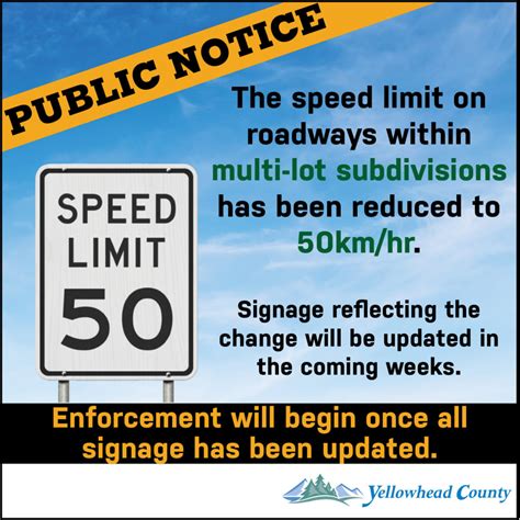 Speed Limit Reduction Yellowhead County