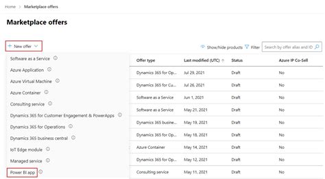 Creación De Una Oferta De Aplicación De Power Bi En Microsoft Appsource