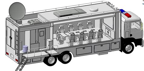 移动应急指挥车 Solidworks 模型图纸下载 懒石网