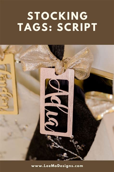 Personalized Stocking Tags Script Font Christmas Stocking Ts Personalized Stockings