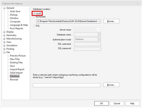 How To Switch From A Local Tool Database To A Network Tool Database In