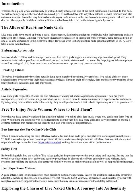 PPT Live Naked Girls Introducing The Beauty Of Authenticity PowerPoint Presentation ID