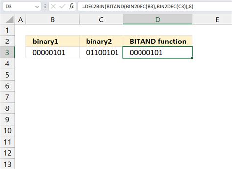 How To Use The Bitand Function