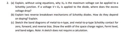 Solved 2 A Explain Without Using Equations Why Vbi Is