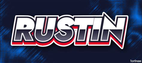 Rustin Text Effect And Logo Design Name