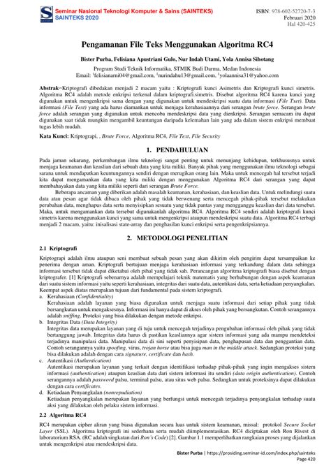 Pdf Seminar Nasional Teknologi Komputer And Sains Sainteks Pengamanan
