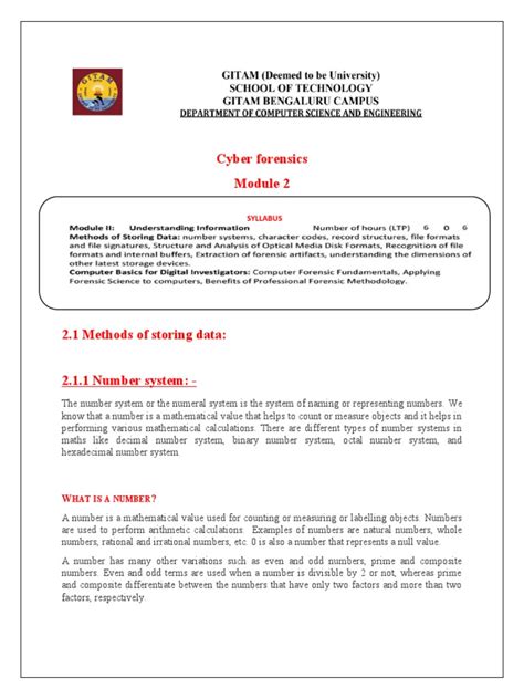 Cyber Forensics Module 2 Notes Pdf Character Encoding Compact Disc