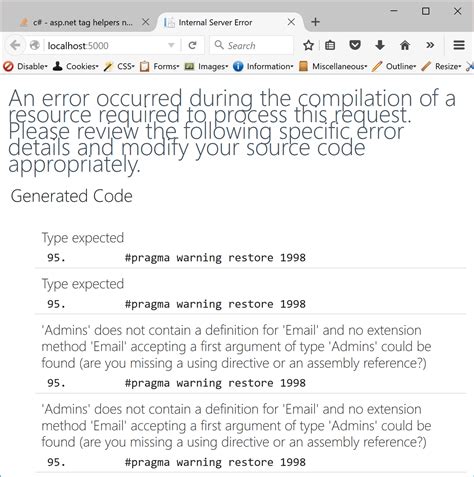 C Tag Helpers Not Working Stack Overflow