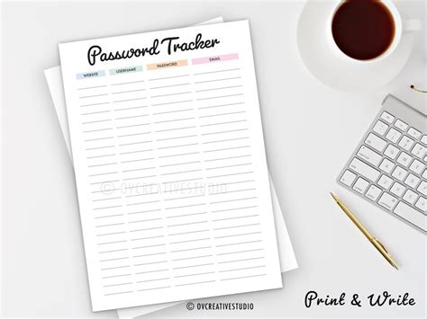 Editable Password Tracker Printable Digital Password Etsy Editable Password Tracker Printable Digital Password Etsy