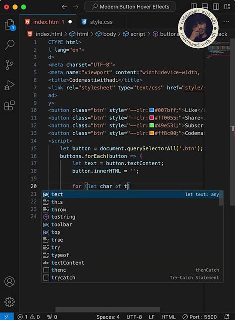 Modern Button Hover Effects With Css And Javascript Quick Tutorial Coding Html Css