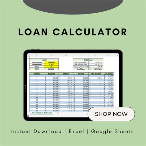 Amortization Table Excel Template
