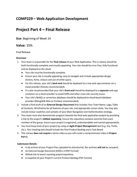 Project Part 4 Final Release 1 Comp229 Web Application Development Project Part 4 Final