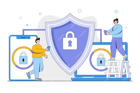 premium vector cyber security vector illustration concept with