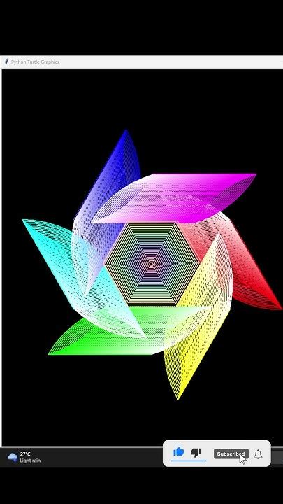 hexagon hype python turtle graphics in 60 seconds pythonturtle shortvideos viralvideo fun