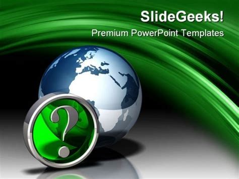 Globe Icon Question Symbol PowerPoint Themes And PowerPoint Slides 0411
