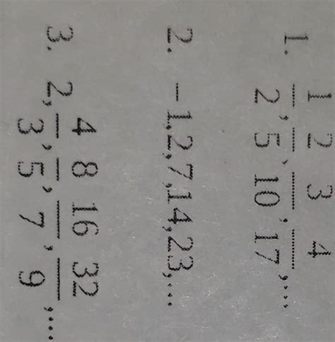 Solved 2 5 10 17 2 1 2 714 23 4 8 16 32 3 2