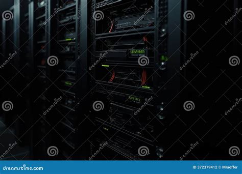 Nvidia A100 Server Rack Display With High Performance Gpus Stock Image